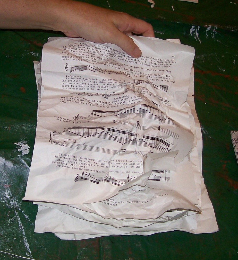 Ikea Sheet Music Table Makeover with Decoupage