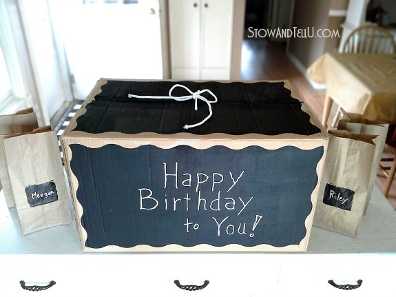 Chalkboard Painted DIY Gift Box {LOL}